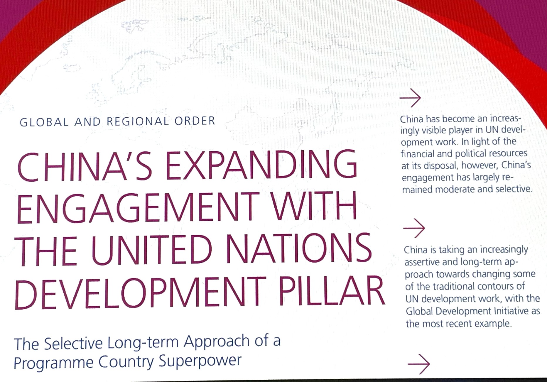 China vs UN: Selective long-term approach of a programme country ...